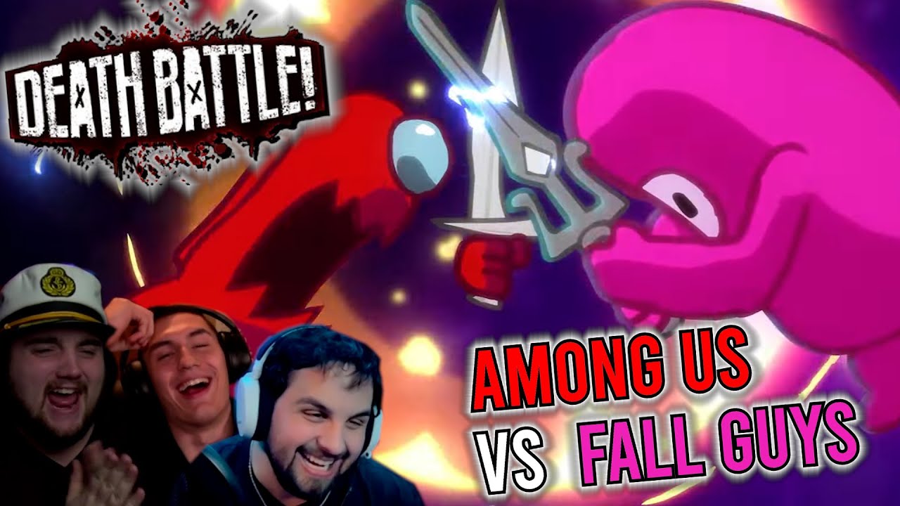 Emergency Beating | Among Us Vs Fall Guys Death Battle Reaction! - YouTube