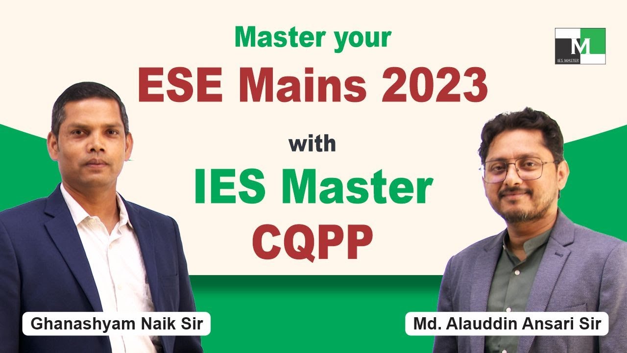 ESE Mains 2023 Course - IES Master | Conventional Question Practice ...