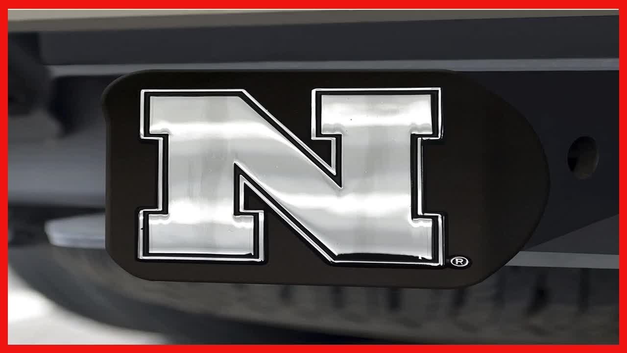 FANMATS University of Nebraska Black Metal Hitch Cover , 3.4"x4" - YouTube