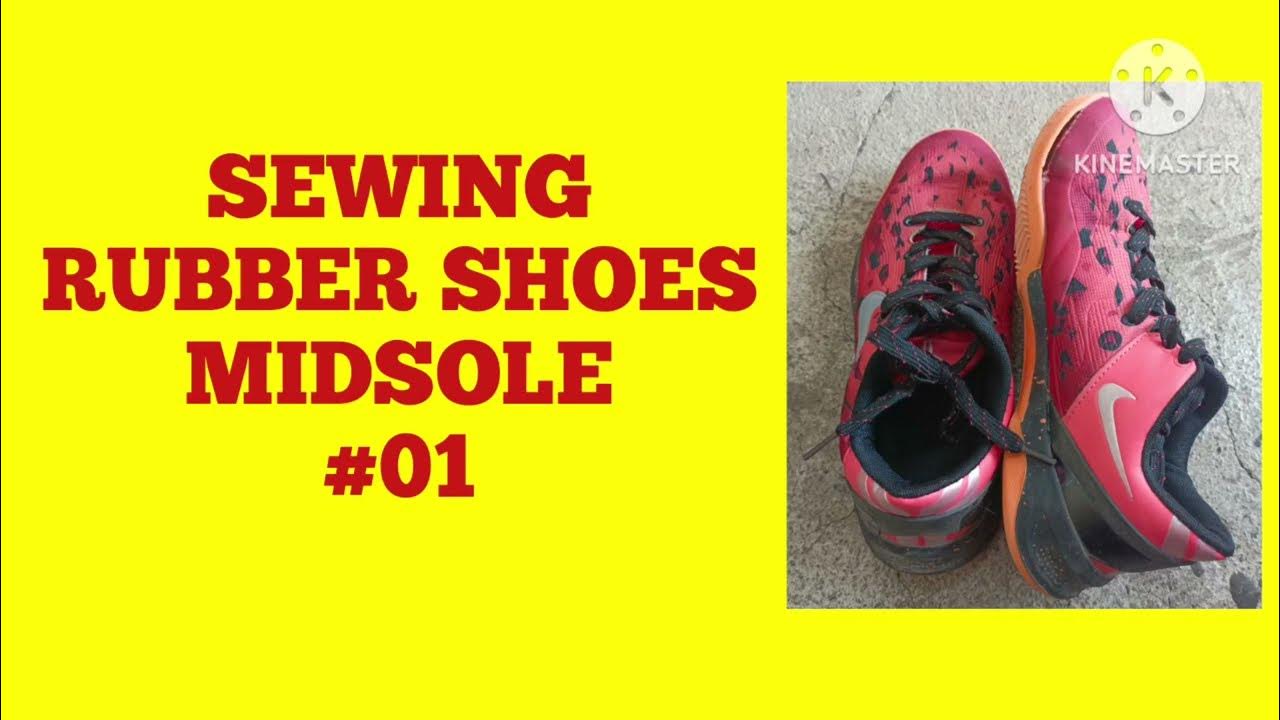 Nike Rubber Shoe ( Sewing Sole) Shoe Repair - YouTube