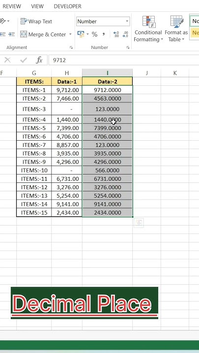 How to Adjust Decimal Places in Excel | Increase or Decrease Decimal ...