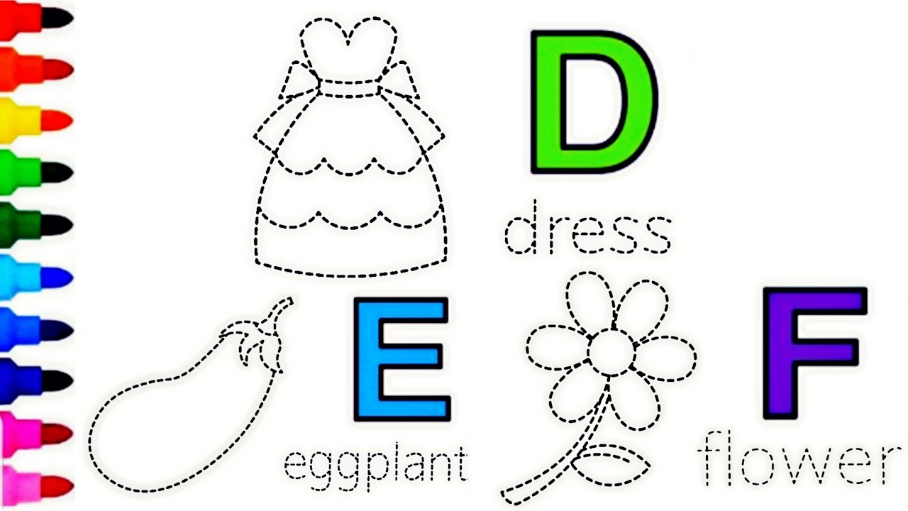 DEF | alphabets | Learn to write alphabets | phonics | ABC song | DEF ...