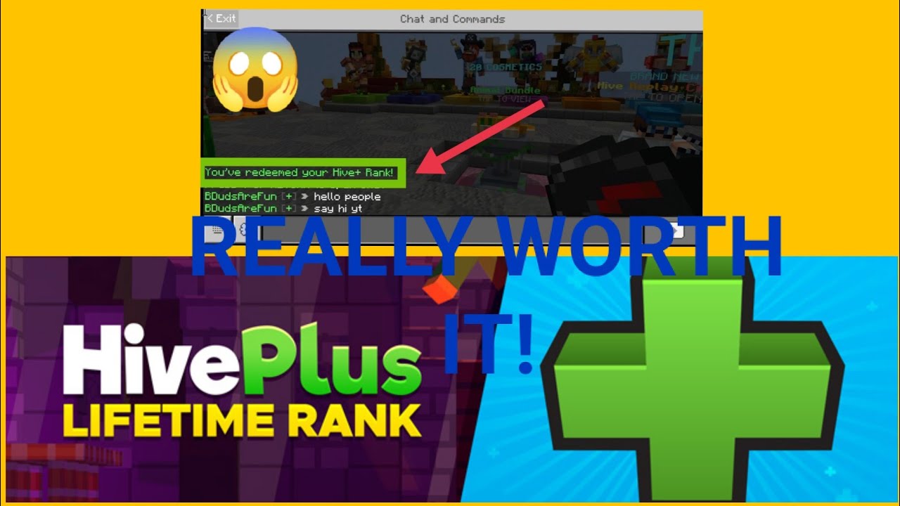 I Got Hive+ (Plus) Rank And... (minecraft bedrock) - YouTube
