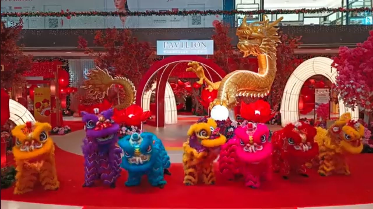 7 Lion Dance with Acrobatic Lion Dance - YouTube