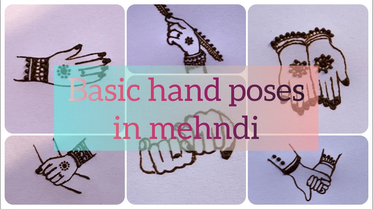 Learn how to draw basic hand poses in mehndi🤍🧡 - YouTube