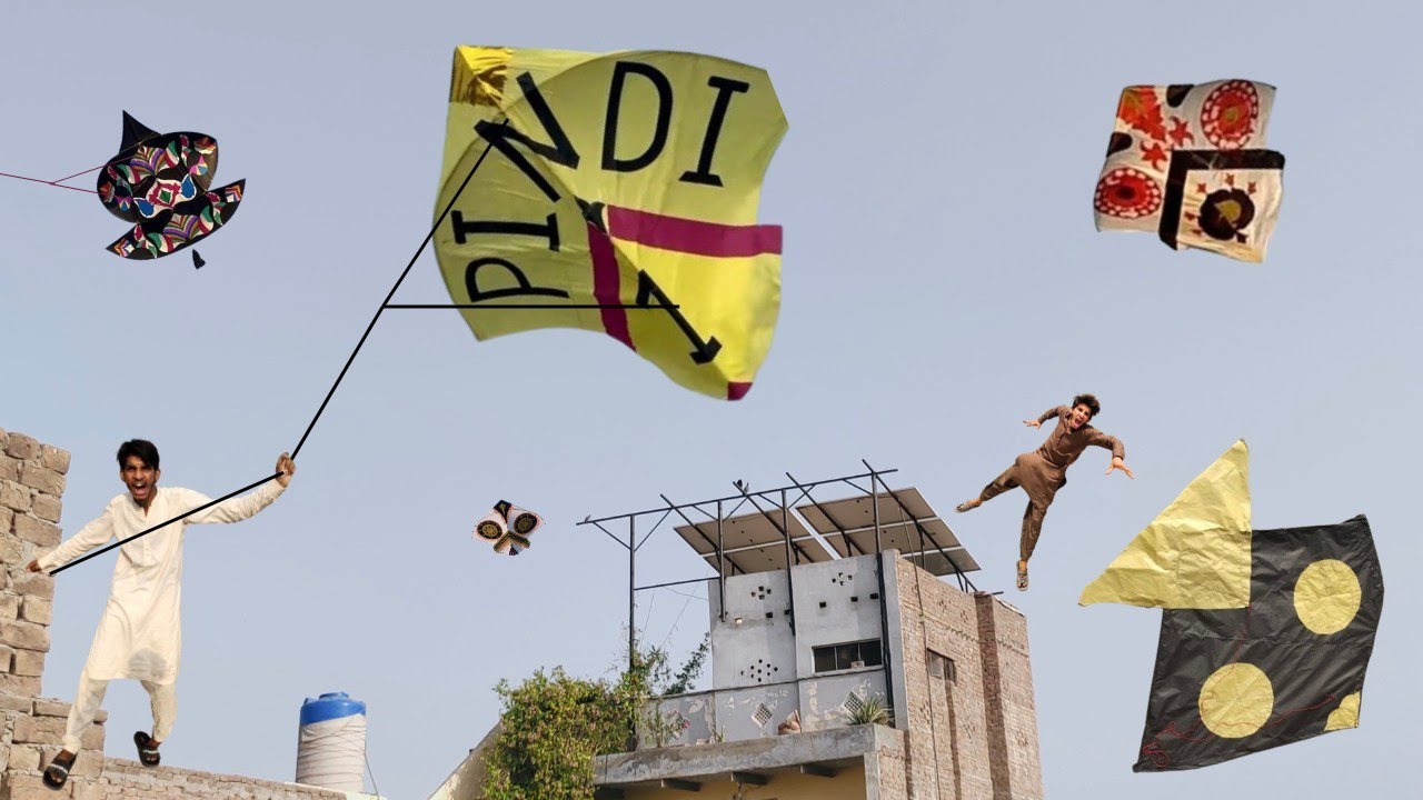 Kite Catch With Thread Cutting Gudda New Trick || Type's Off Patang Baz ...