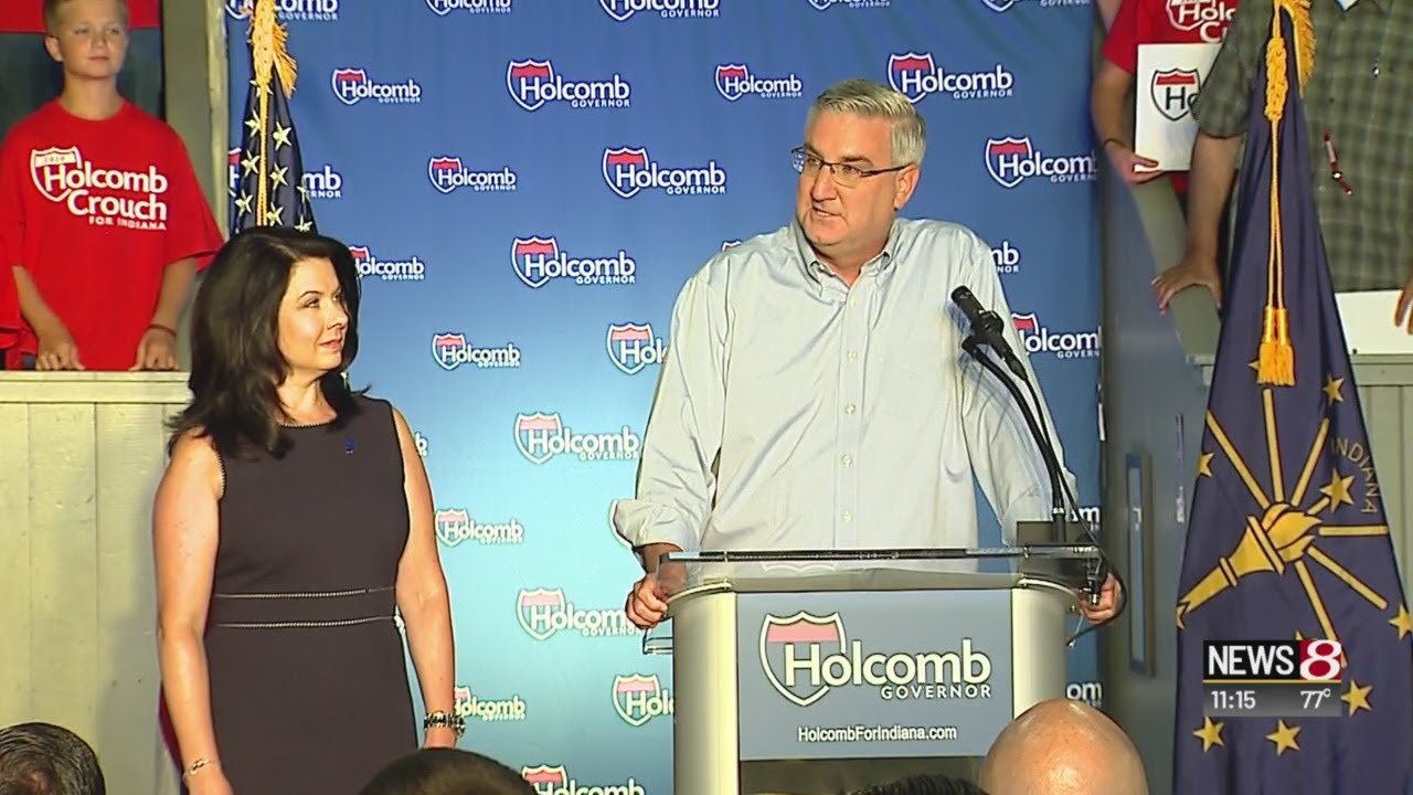Holcomb announces reelection bid - YouTube