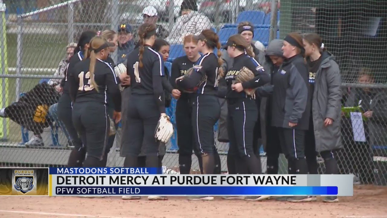 Mastodons softball tops Detroit Mercy 5-2 - YouTube