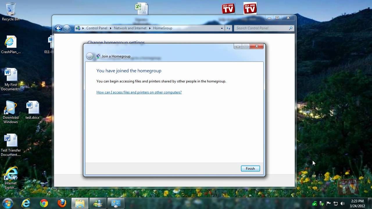 Joining A Windows 7 Home Group To Share Your Files - YouTube