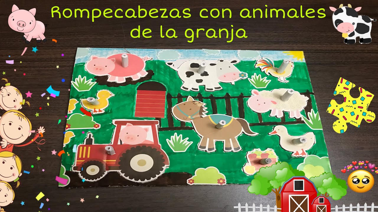 Rompecabezas de animales de la granja - YouTube