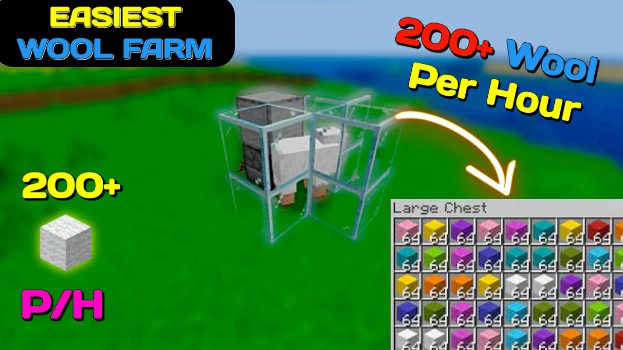 Easiest WOOL Farm Minecraft 1.19 | Automatic Sheep Farm - YouTube