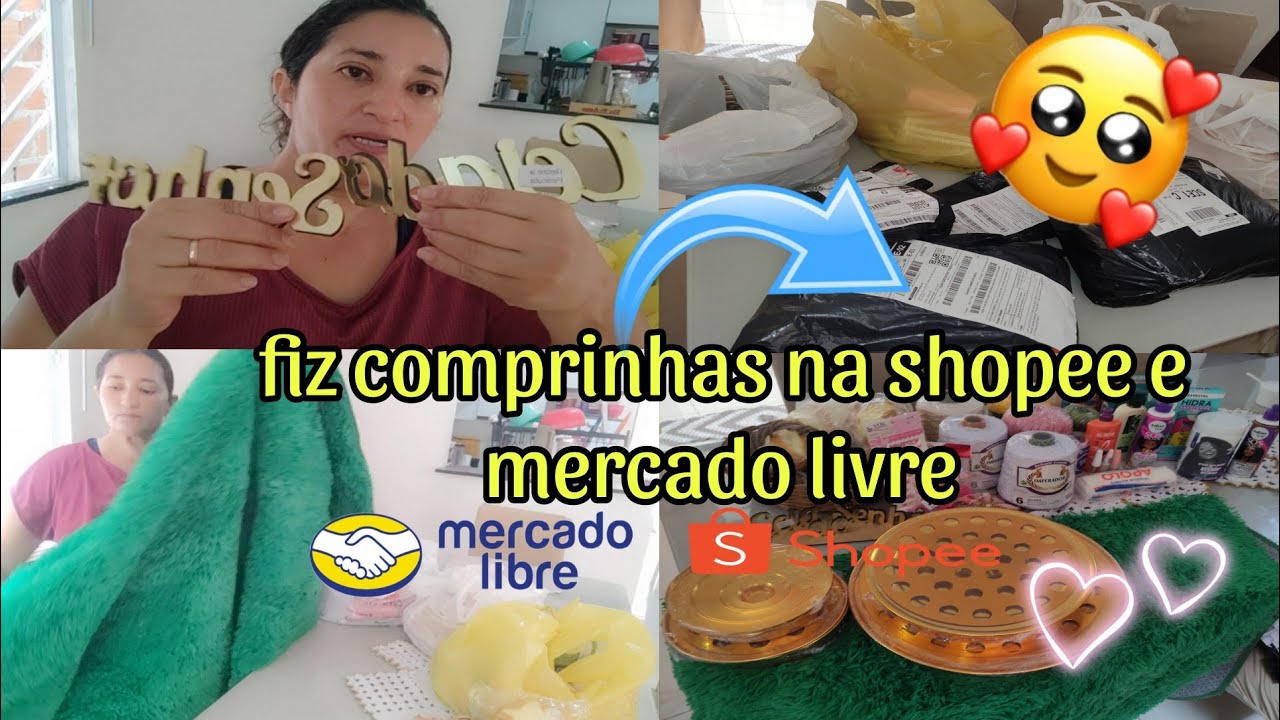FIZ COMPRINHAS NO MERCADO LIVRE E SHOPEE AMO 🤩😍🥰 - YouTube