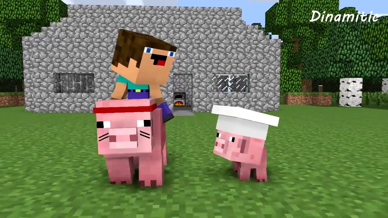 Pig Encounter - Minecraft Animation (Noob Life Series) - YouTube