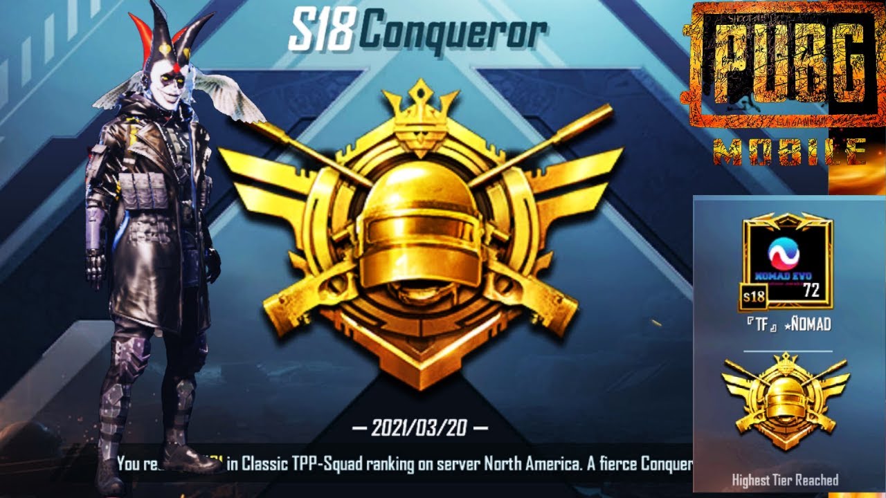 HIGHLIGHTS| S18 CONQUEROR IN 3 DAYS |PUBG MOBILE| NOMAD EVO - YouTube