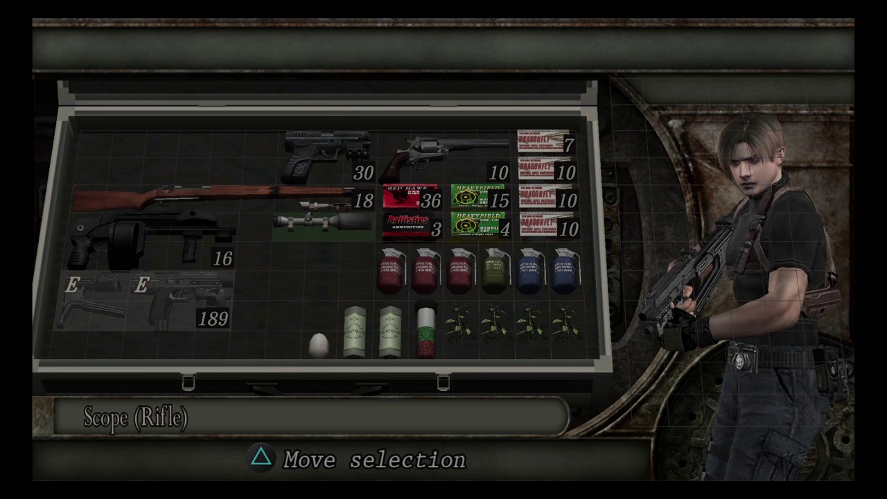 Resident Evil 4 sorting inventory ASMR - YouTube
