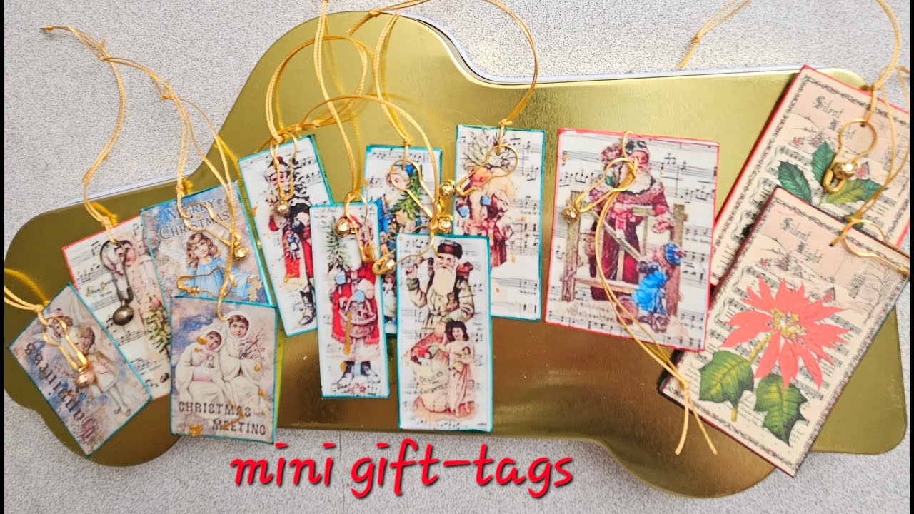 Let's make some Mini Gift-tags and/or ornaments 🎄 - YouTube