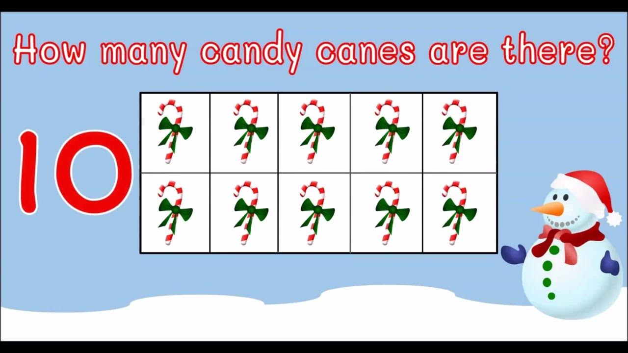 Candy Cane Counting Ten Frame | Christmas Counting | Subitize to 10 ...
