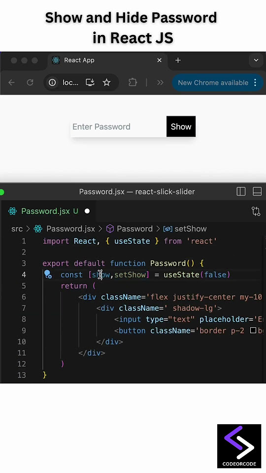 Show And Hide Password In React Js Frontendreactjs Youtube 6574