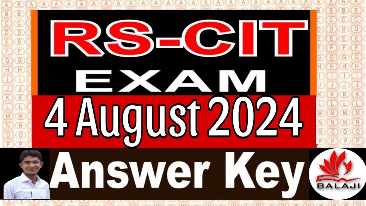 4 August answer keys RS-CIT - YouTube