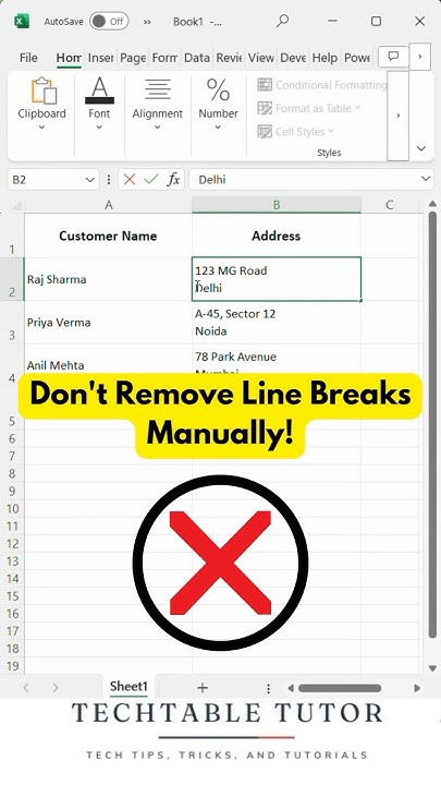 Don't Remove Line Breaks Manually! Use This Excel Trick Instead! #excelshorts #excel - YouTube