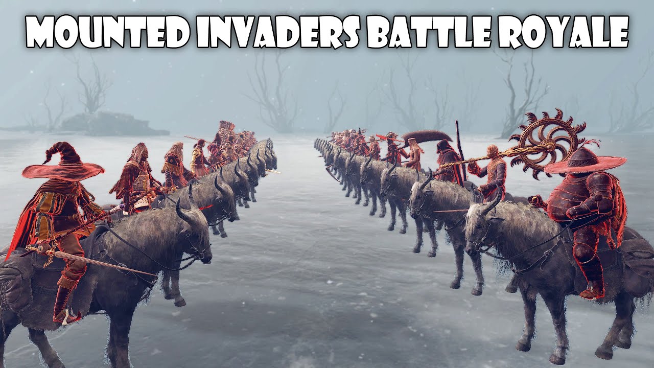 The INCREDIBLE Battle Royale of ALL Mounted Invaders - Elden Ring - YouTube