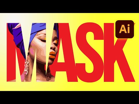 How To Make A Clipping Mask With Text In Illustrator CC - YouTube