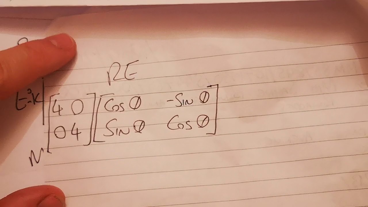 Q6 enlargement and rotation of 2x2 matrices. A level further maths ...