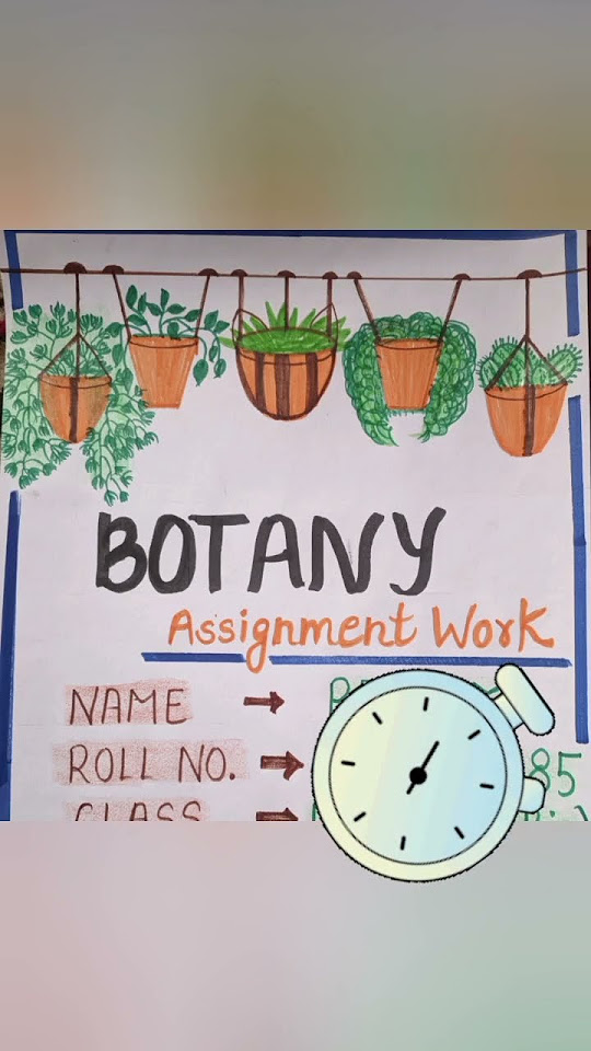 Assignment work of Botany #front page #Botany #project - YouTube