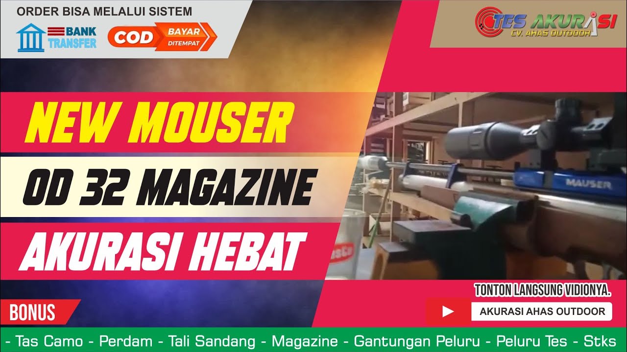 Mencoba Senapan PCP Mouser OD 32 Magazine Terbaru | Tes akurasi - Warto ...