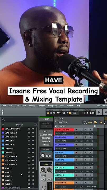 Free LUNA Recording and Mixing Template - YouTube