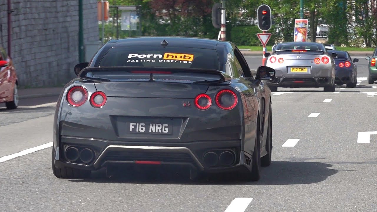 100+ Modified Nissan GT-R R35 Leaving Car Meet! - YouTube