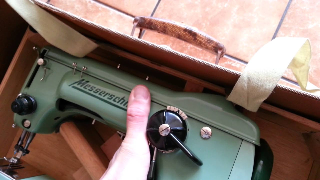 History MESSERSCHMITT sewing machine KL.54.ZZ-automatik + case Germany ...