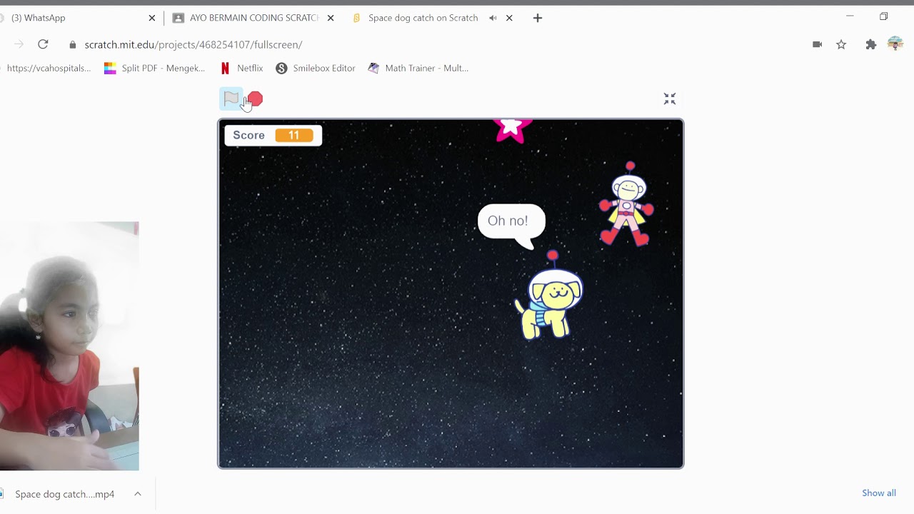 Yay my first scratch game_ Space dog catch_ - YouTube