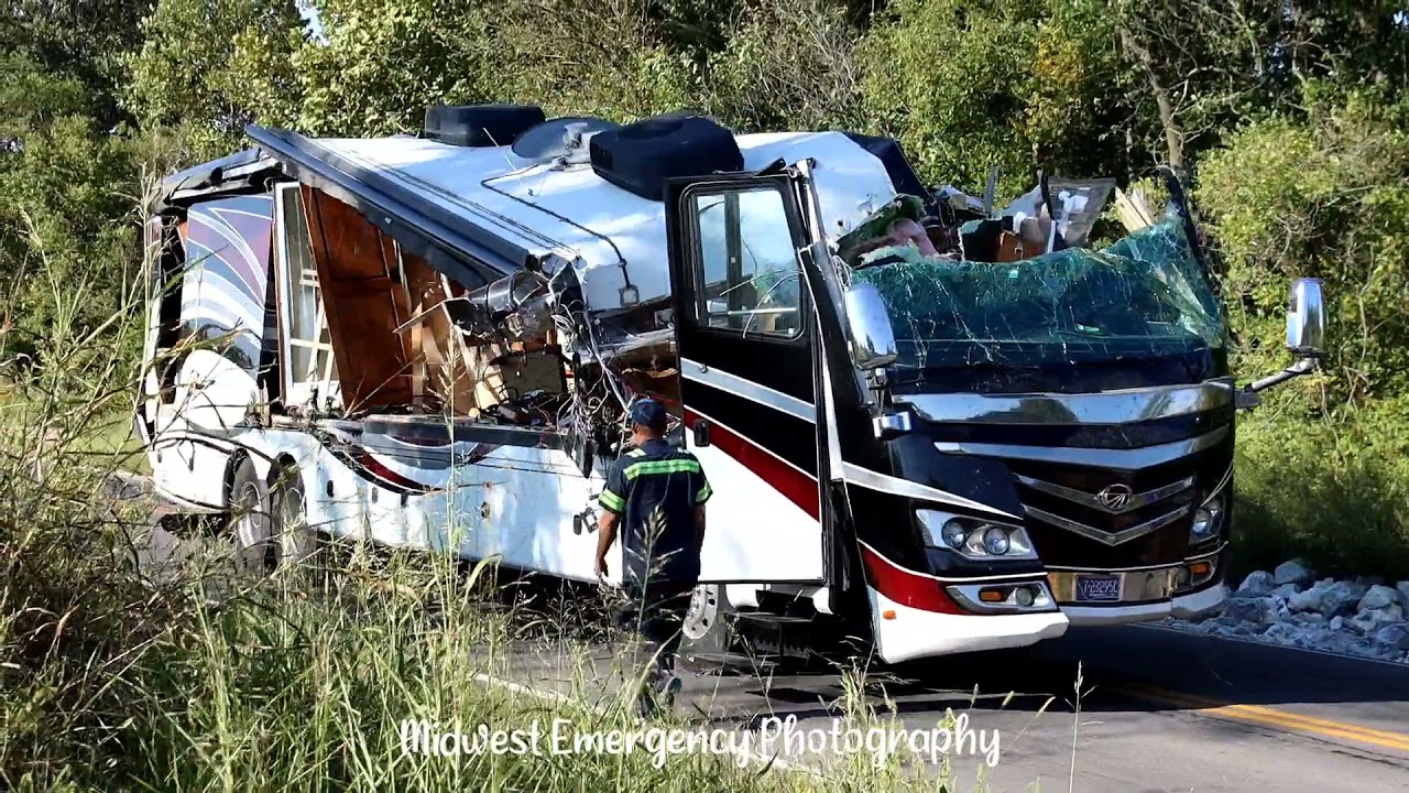 RV Versus Low Train Bridge - YouTube