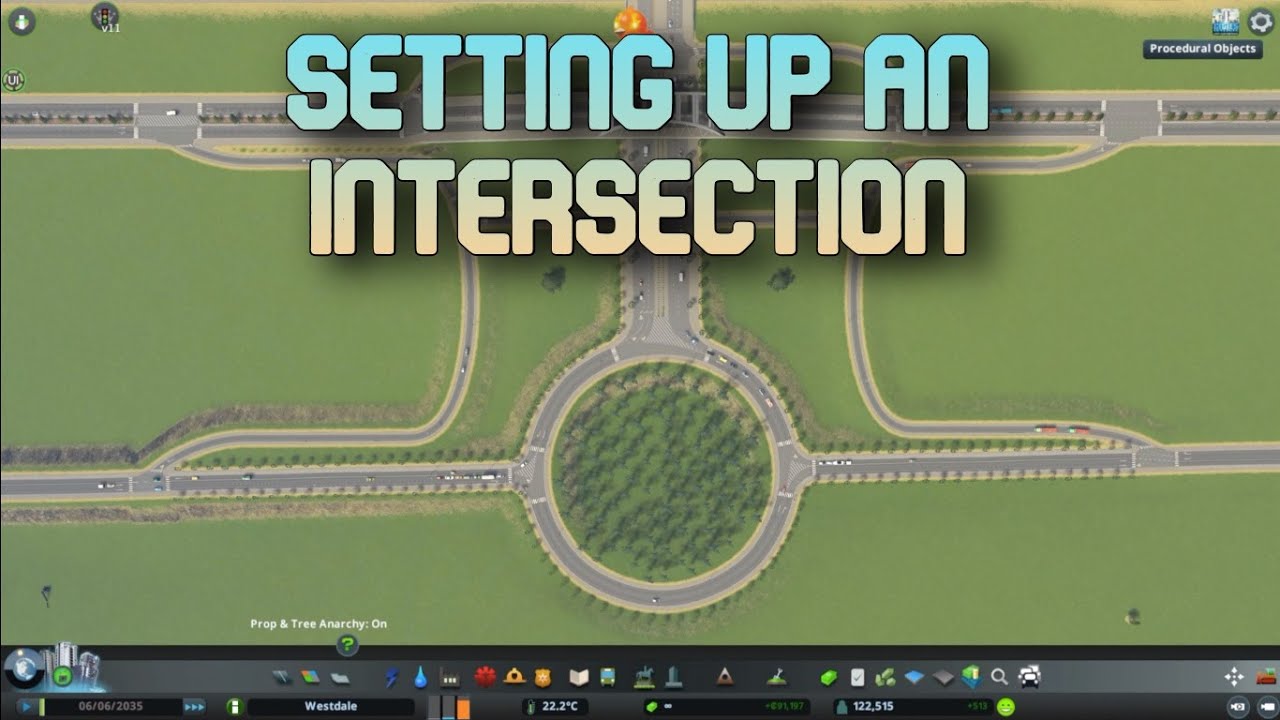 Setting up an Intersection | Cities: Skylines Gameplay 🚗🚦 - YouTube