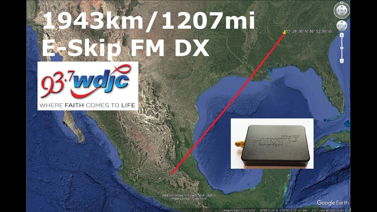 93.7 WDJC-FM E-skip FM DX in Central México July 30th 2024 - YouTube