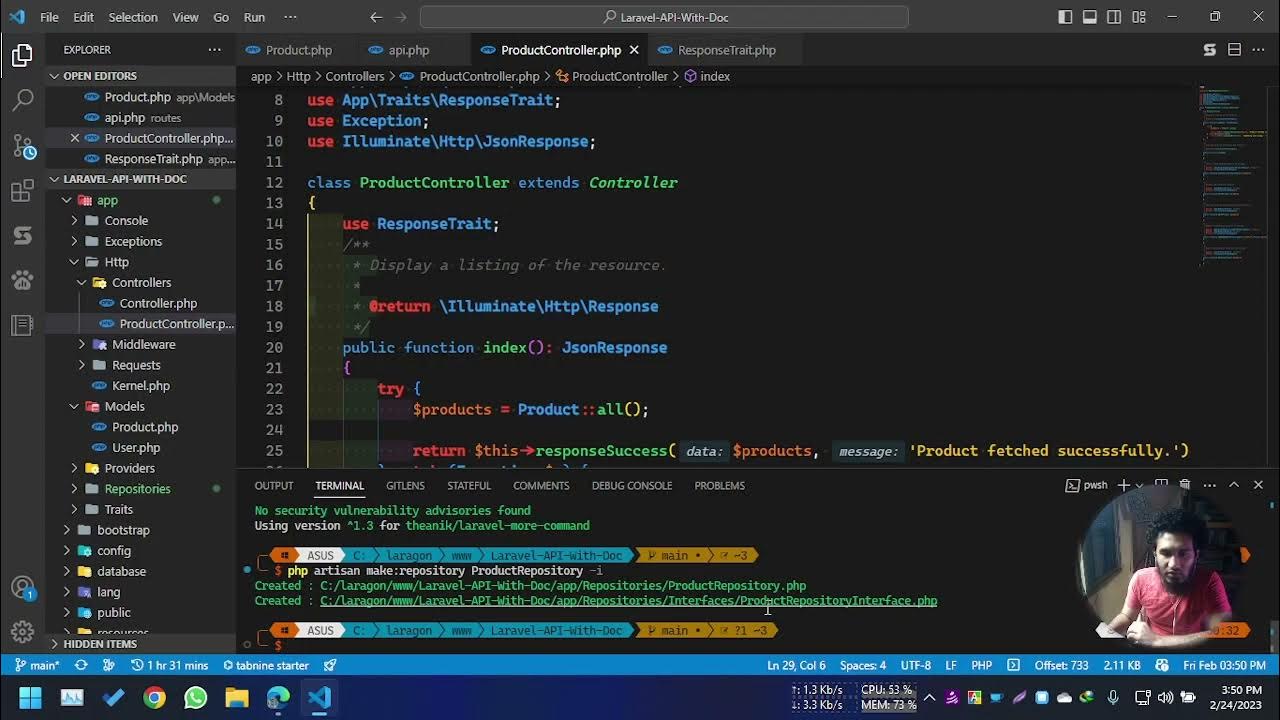 Generate Repository-Interface-Service or Views from Artisan Command in Laravel - YouTube