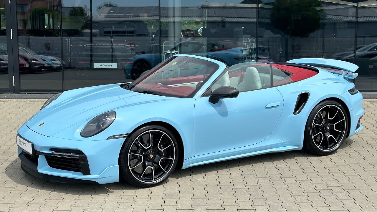 Porsche 911 (992) Turbo S Cabriolet Exclusive Manufaktur, gulfblau ...