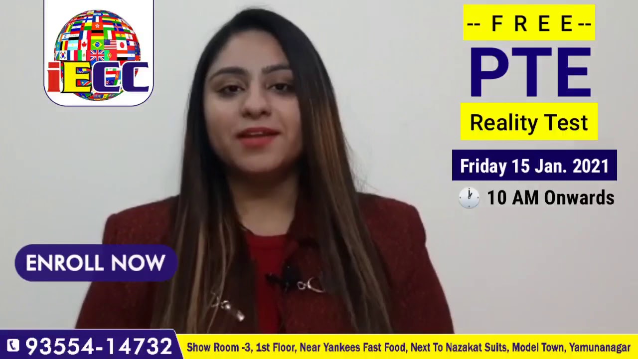 Free PTE REALITY TEST @iECC - YouTube