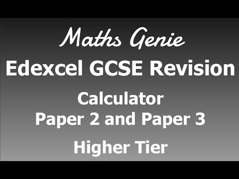 Edexcel Higher Paper 2 and Paper 3 Calculator Exam Practice Paper - YouTube