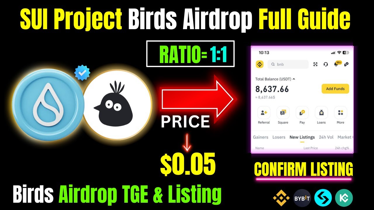 SUI Project Birds Airdrop Full Guide | Birds Airdrop TGE & Listing ...