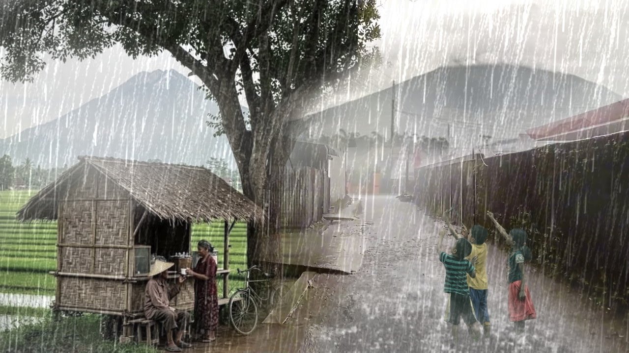 TERRIFYINGLY BEAUTIFUL! ⚡ Heavy Rain & Thunderstorm Ambience in Java | WALKING IN THE RAIN - YouTube