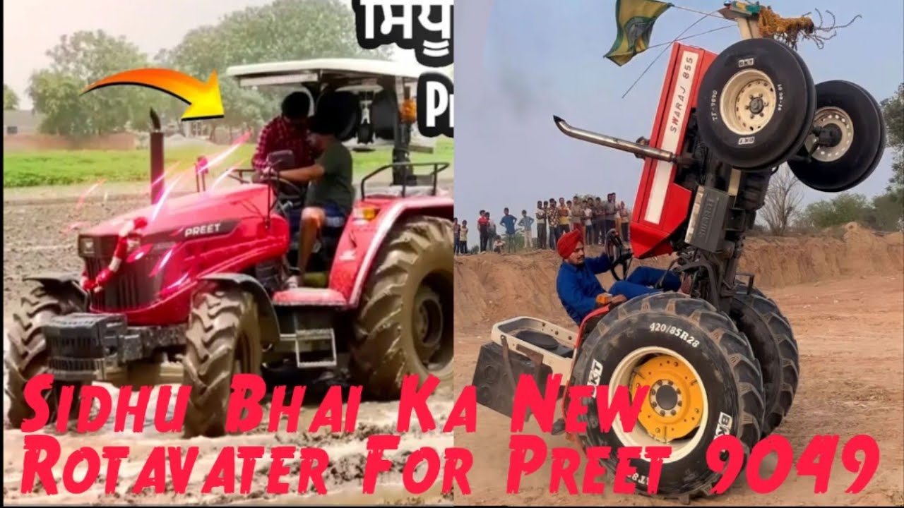Sidhu Moose Wala New Rotavater For Preet 9049 Tractor | Sidhu Moose ...