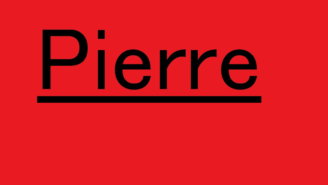 🔴How to pronounce PIERRE (best audio pronunciation) 1 VIDEO/DAY - YouTube