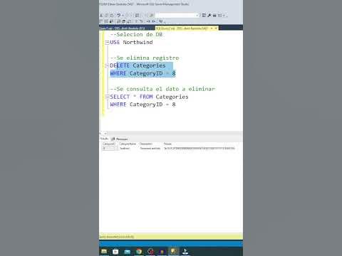 Cómo eliminar datos de una tabla con SQL Server #shorts - YouTube