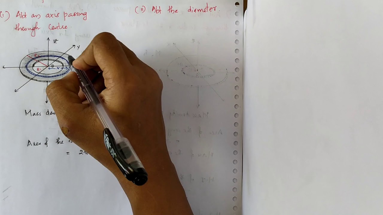 Moment of Inertia of an Annular Disc - YouTube