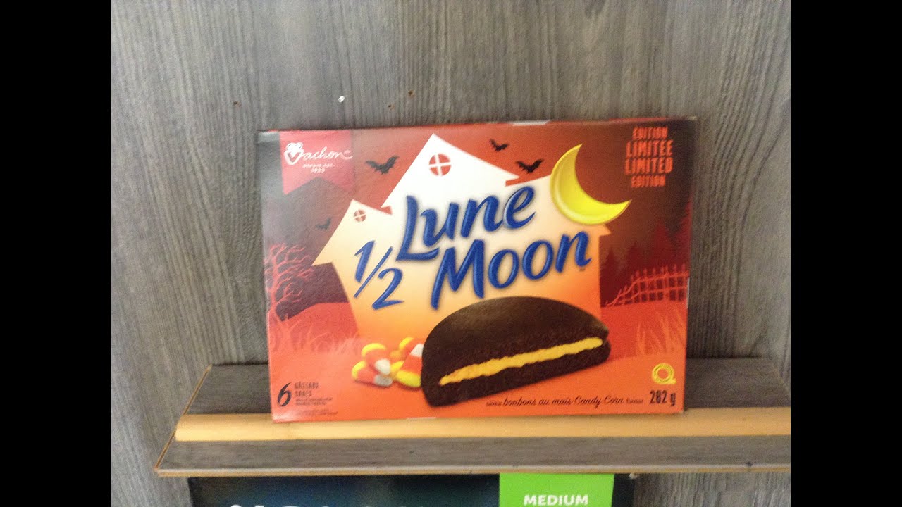 Vachon 1/2 Moon Cake Candy Corn Flavor, Tasting and Ranking - YouTube