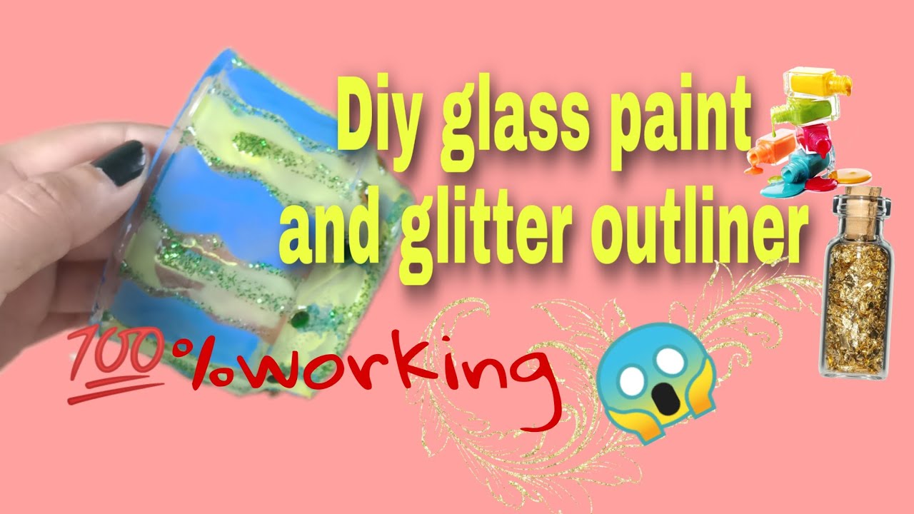 How to make glass paint.How to make glitter outliner#glitteroutliner# ...