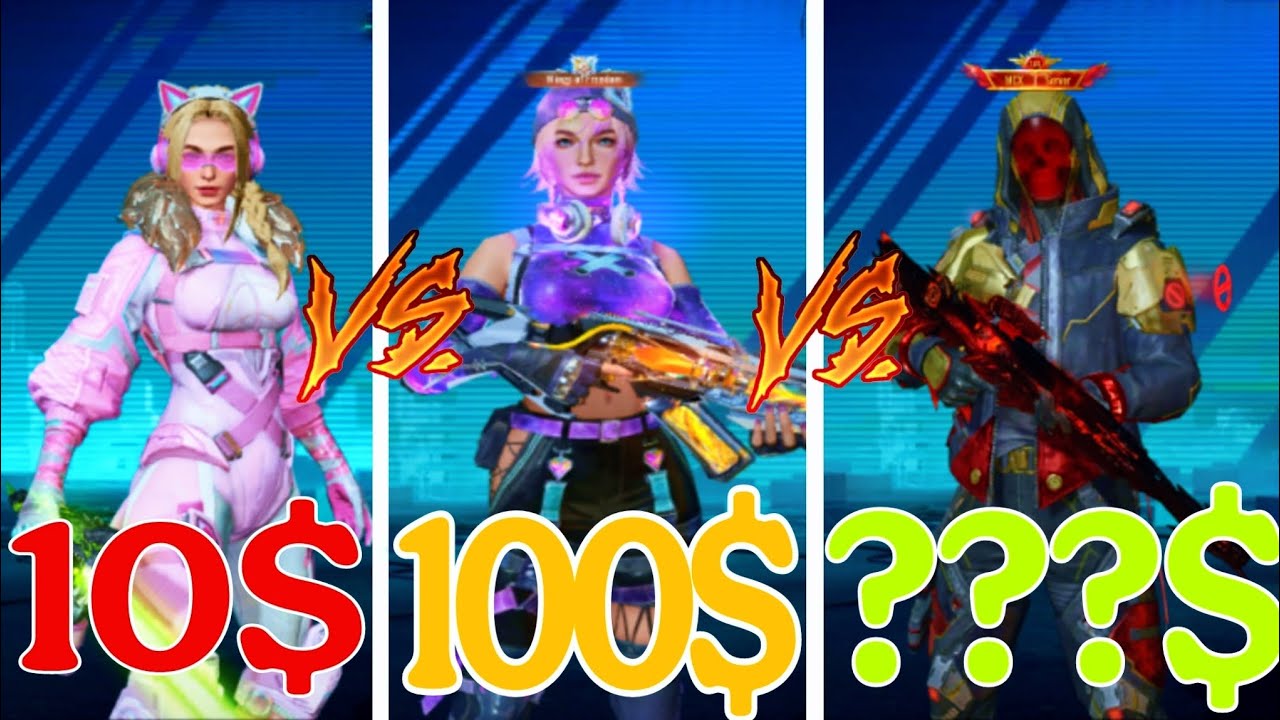 10$ VS 100$ VS ???$ Accounts in BLOOD STRIKE... - YouTube