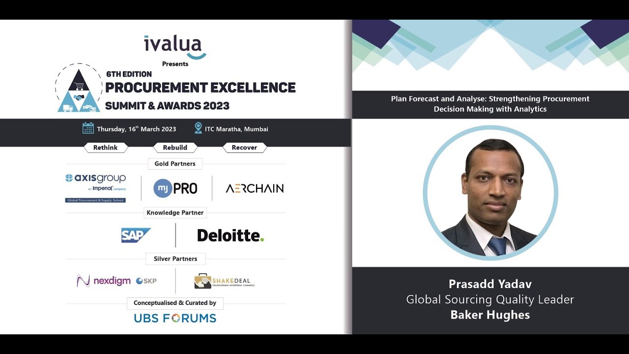 6th Edition Procurement Excellence Summit & Awards 2023 - Plan Forecast ...